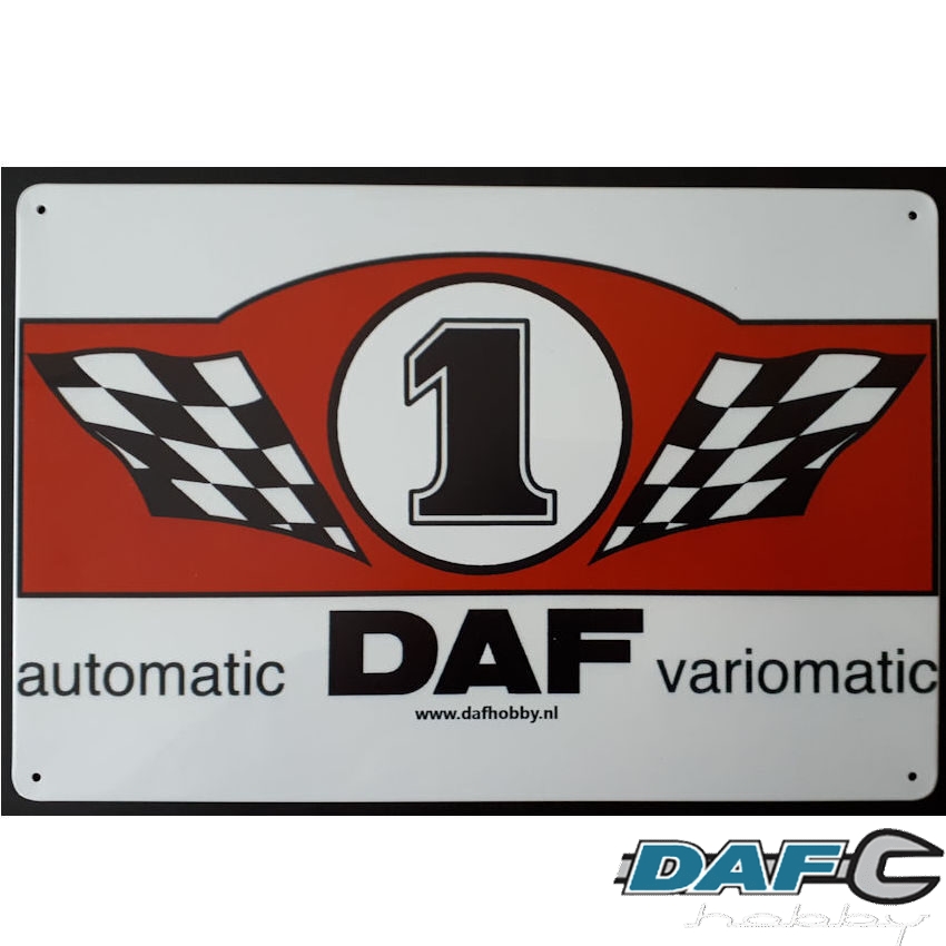 Reclameplaat 20x30cm Automatic- DAF -Variomatic - DAFhobby - DAF en ...
